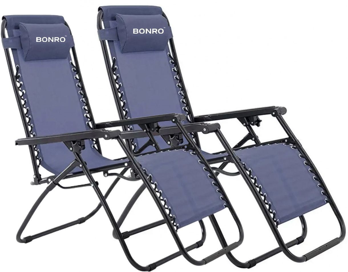 Шезлонги комплект 2 шт Bonro СПА-167A сірий (70000041) Bonro Шезлонги 2 ...